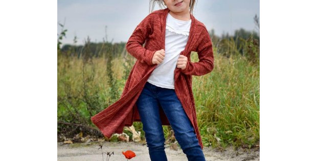Apple, girls cardigan or jacket pattern - Sew Modern Kids