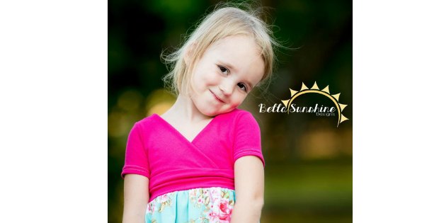 Amelia girls wrap front maxi dress pattern - Sew Modern Kids