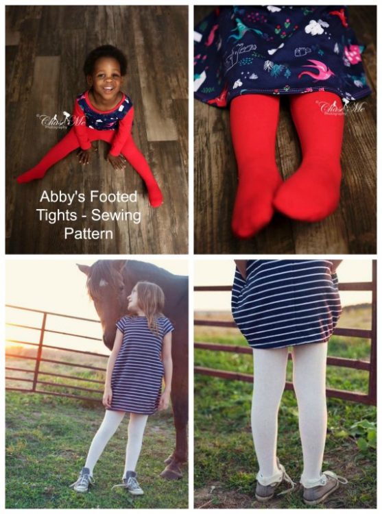 Footed Tights sewing pattern - baby, toddler, teen (0-14 years) - Sew Modern Kids