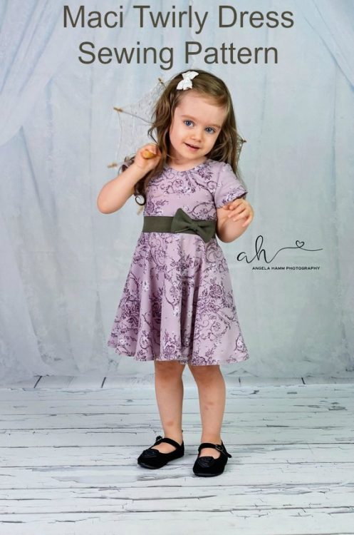 Maci Twirly Dress sewing pattern - sizes 6 months to girls 12 - Sew ...