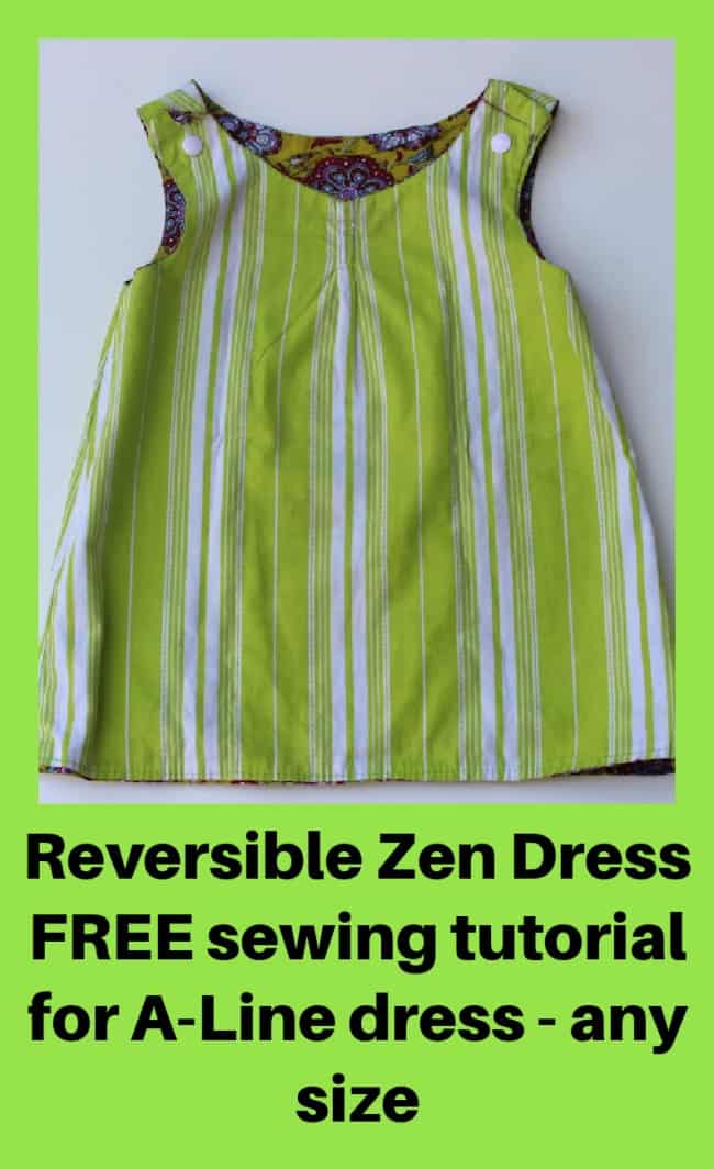 Reversible Zen Dress - FREE sewing tutorial for A-Line dress - any size ...