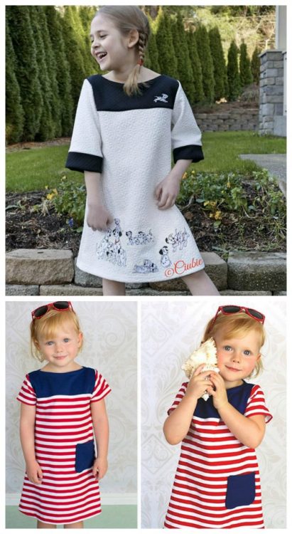 Easy Stretch Dress Pattern in multiple sizes - Sew Modern Kids