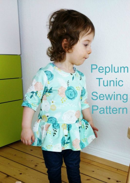 Peplum Tunic Sewing Pattern (3 months to 7 years) - Sew Modern Kids