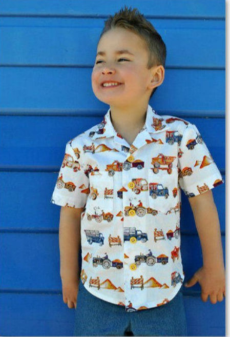 Boys Shirt sewing pattern - Sizes 2 to 14 years - Sew Modern Kids
