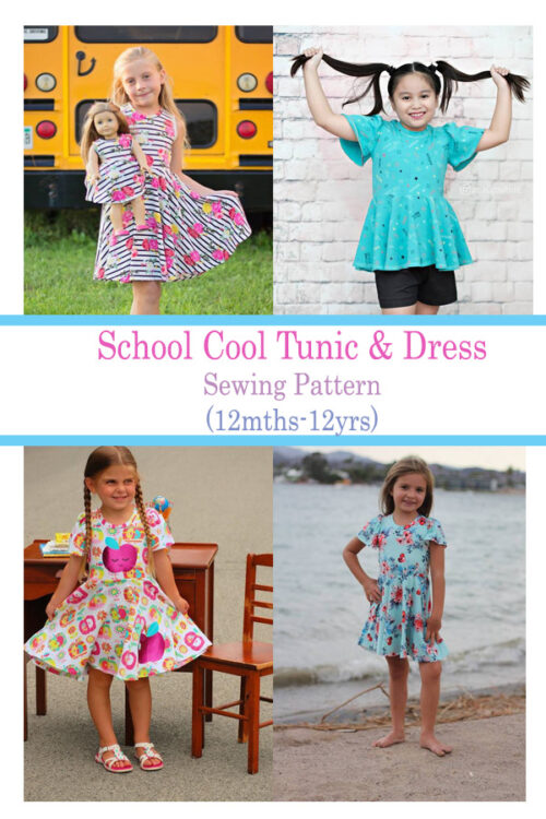 School Cool Tunic & Dress Pattern (12 months - 12 years) - Sew Modern Kids