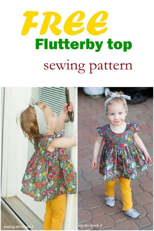 FREE Flutterby Top sewing pattern (18 months) - Sew Modern Kids