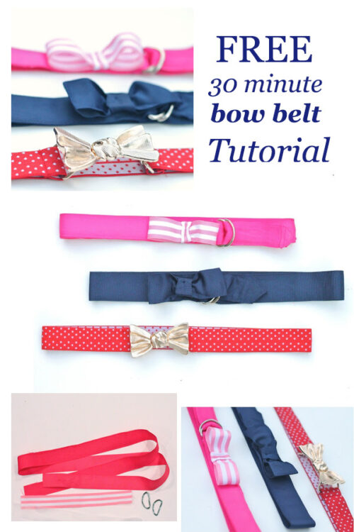 FREE 30 minute bow belt tutorial - Sew Modern Kids