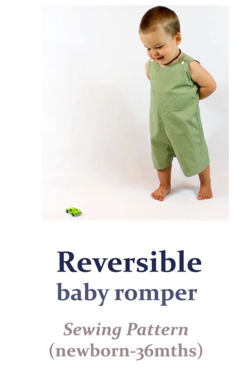 Reversible baby romper sewing pattern (newborn-36mths) - Sew Modern Kids