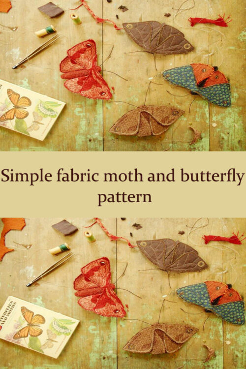Simple fabric moth and butterfly sewing pattern - Sew Modern Kids