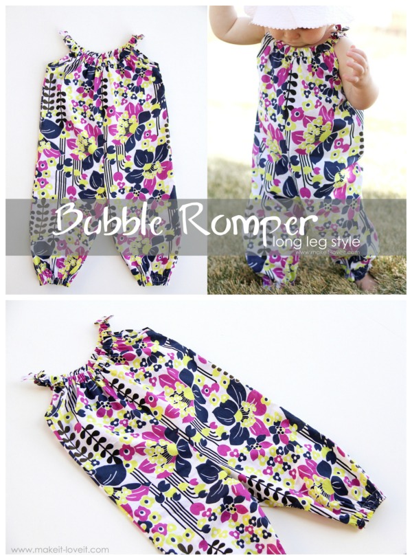 Bubble Romper for baby long pant style FREE tutorial - Sew Modern Kids