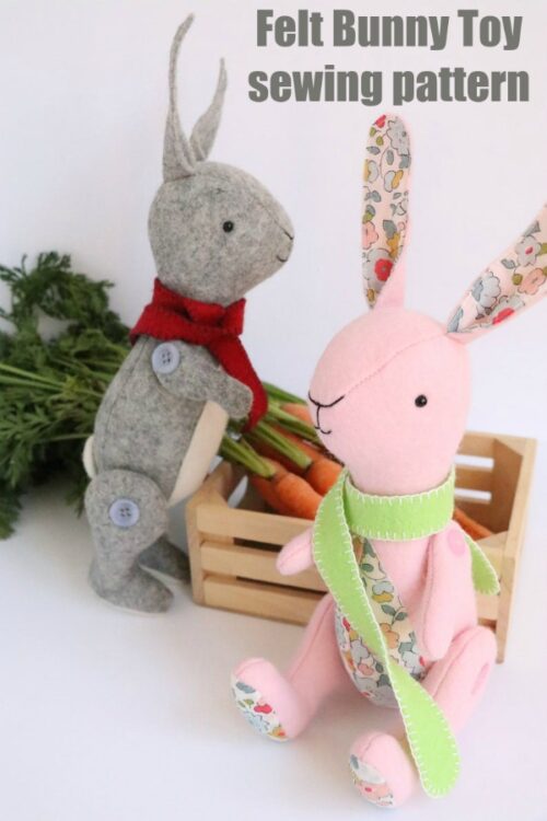 Felt Bunny Toy sewing pattern - Sew Modern Kids