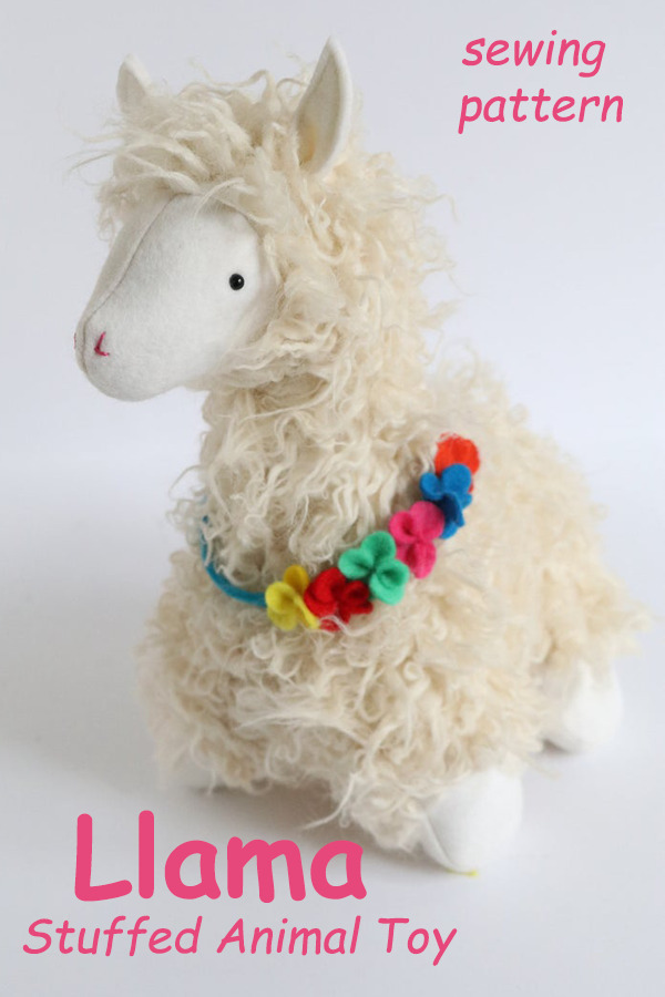 Llama Stuffed Animal Toy sewing pattern - Sew Modern Kids