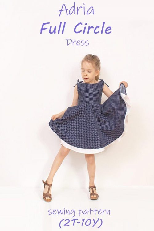 Adria Full Circle Dress sewing pattern (2T-10Y) - Sew Modern Kids