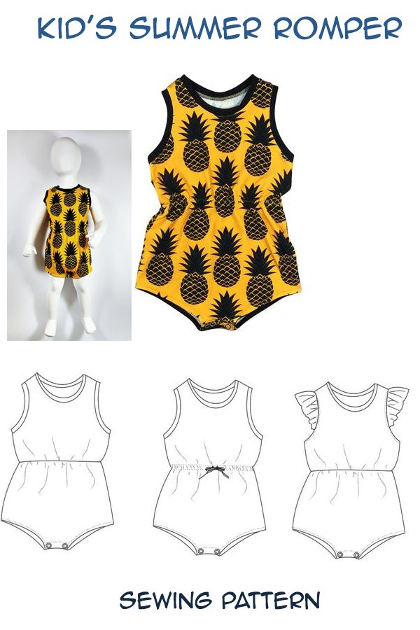 Kid's Summer Romper sewing pattern - Sew Modern Kids