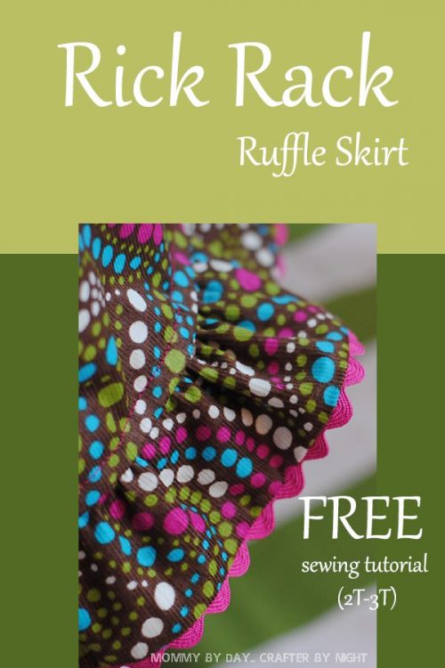 Rick Rack Ruffle Skirt FREE sewing tutorial (2T-3T) - Sew Modern Kids