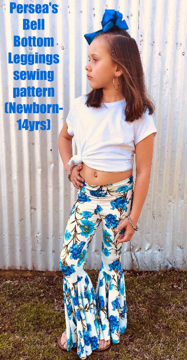 Persea's Bell Bottom Leggings sewing pattern (Newborn-14yrs) - Sew ...