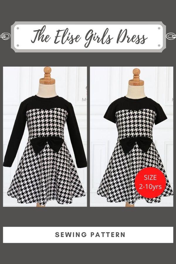 The Elise Girls Dress sewing pattern (2-10yrs) - Sew Modern Kids
