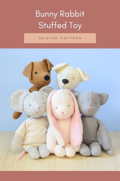Bunny Rabbit Stuffed Toy sewing pattern (2 sizes) - Sew Modern Kids