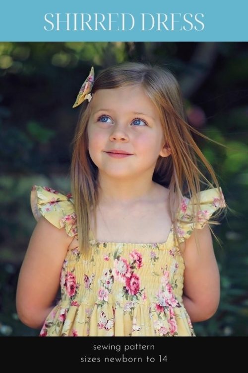 Shirred Dress sewing pattern (sizes newborn to 14) - Sew Modern Kids