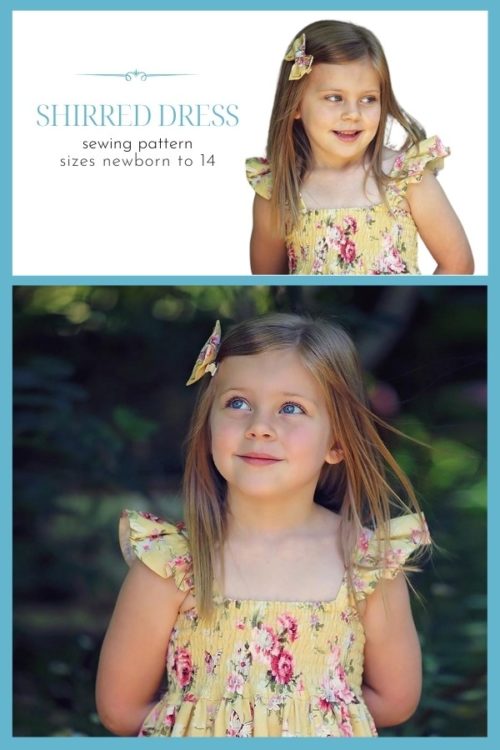Shirred Dress sewing pattern (sizes newborn to 14) - Sew Modern Kids