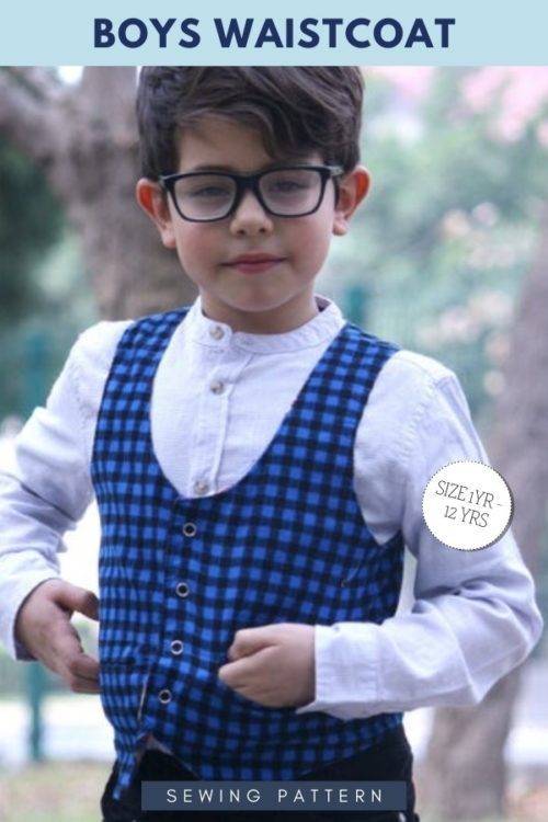 Boys Waistcoat sewing pattern (Ages 1-12) - Sew Modern Kids