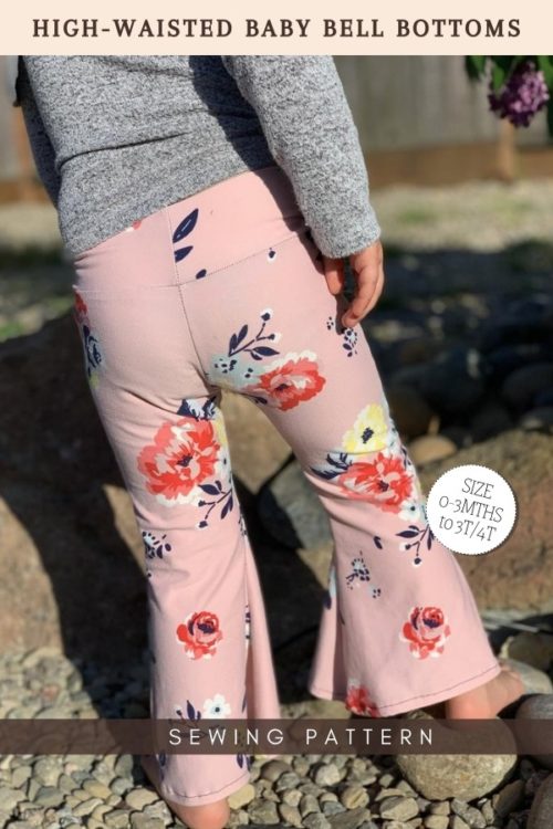 High-Waisted Baby Bell Bottoms sewing pattern (0-3mths to 3T/4T) - Sew ...