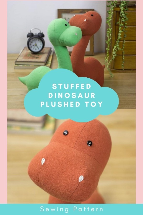 Stuffed Dinosaur Plushed Toy sewing pattern - Sew Modern Kids