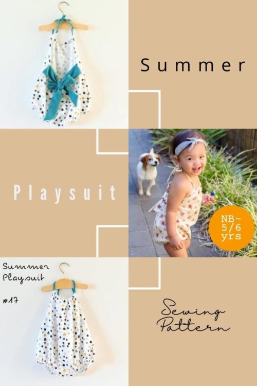 Summer Playsuit sewing pattern (Newborn to 5/6yrs) - Sew Modern Kids