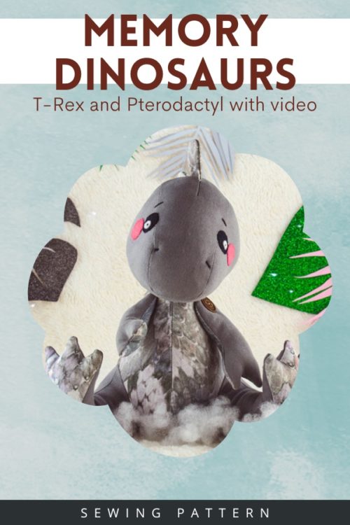 Memory Dinosaurs sewing pattern (T-Rex and Pterodactyl with video) - Sew Modern Kids