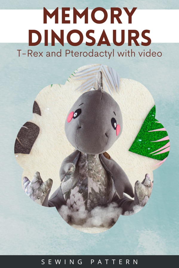 Memory Dinosaurs sewing pattern (T-Rex and Pterodactyl with video) - Sew Modern Kids