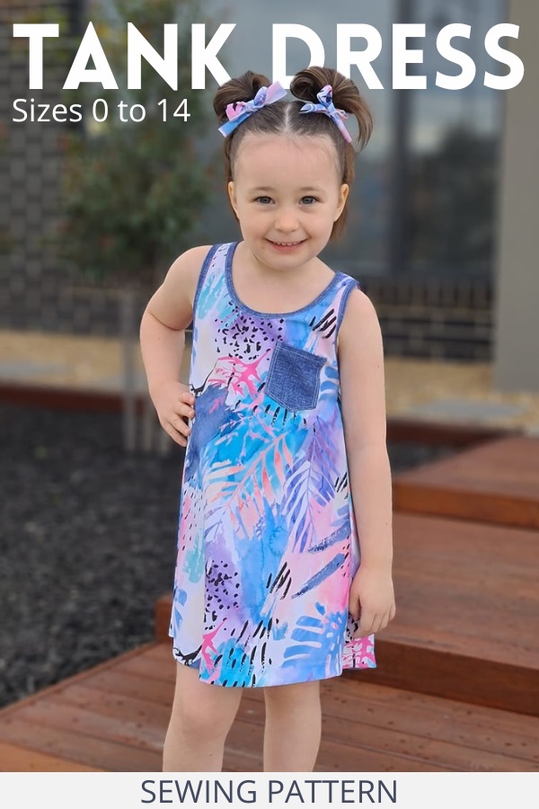 Tank Dress sewing pattern (Sizes 0 to 14) - Sew Modern Kids