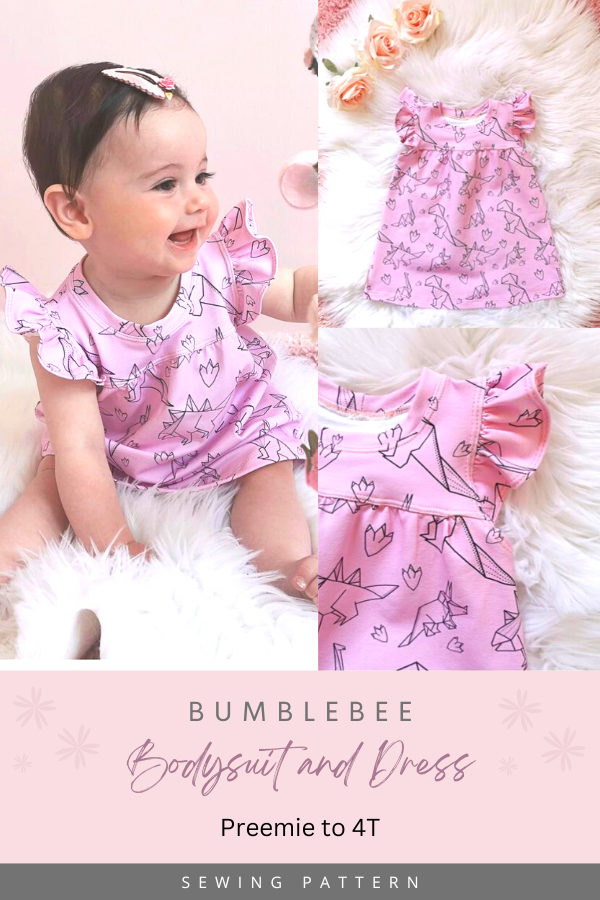 Bumblebee Bodysuit and Dress sewing pattern (Preemie to 4T) - Sew ...