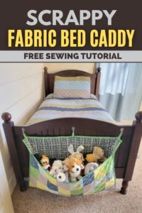 Scrappy Fabric Bed Caddy FREE sewing tutorial - Sew Modern Kids