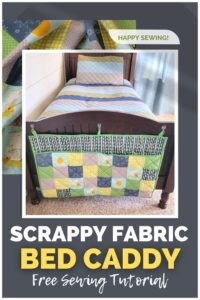 Scrappy Fabric Bed Caddy FREE sewing tutorial - Sew Modern Kids