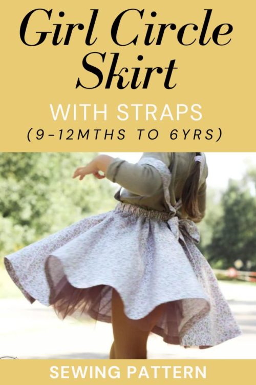 Girl Circle Skirt with straps sewing pattern (9-12mths to 6yrs) - Sew ...