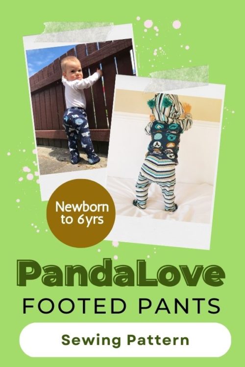PandaLove Footed Pants sewing pattern (Newborn to 6yrs) - Sew Modern Kids