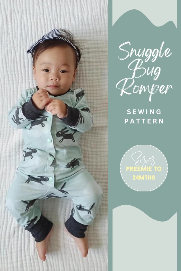 Snuggle Bug Romper sewing pattern (Preemie to 24mths) - Sew Modern Kids