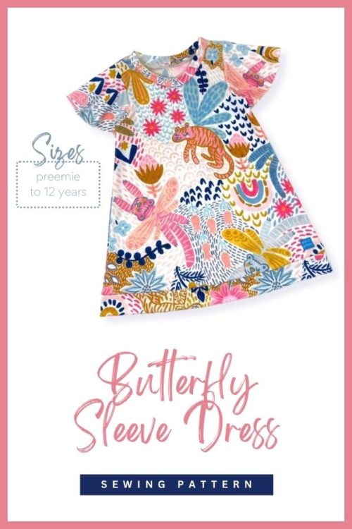 Butterfly Sleeve Dress sewing pattern (preemie to 12yrs) - Sew Modern Kids