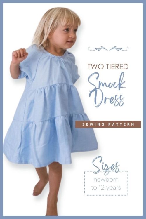 Two Tiered Smock Dress sewing pattern (Newborn to 12yrs) - Sew Modern Kids