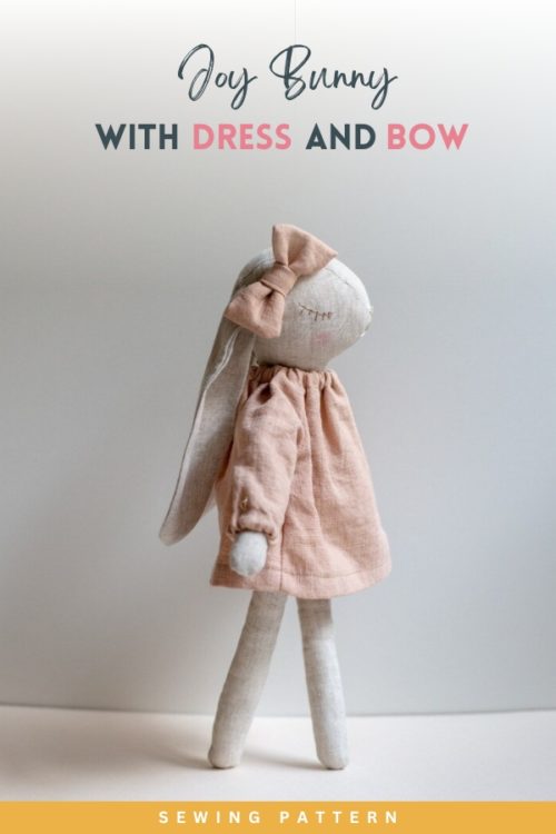 Joy Bunny with Dress and Bow sewing pattern - Sew Modern Kids