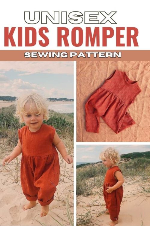 Unisex Kids Romper sewing pattern (Newborn to 5/6 years) - Sew Modern Kids