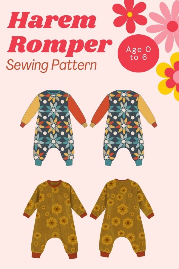 Harem Romper sewing pattern (Age 0 to 6) - Sew Modern Kids