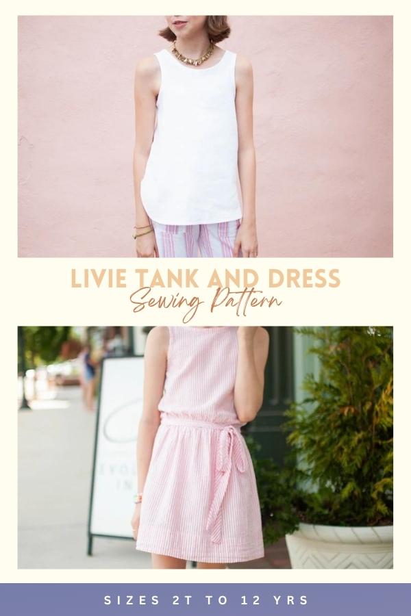Livie Tank and Dress sewing pattern (Sizes 2T to 12) - Sew Modern Kids