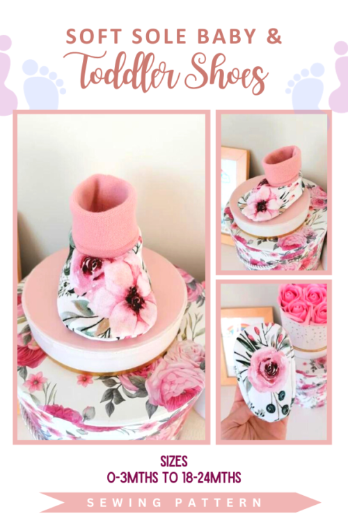 Snuggle Soft Sole Baby Booties sewing pattern (0-3mths to 18-24mths ...