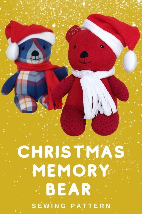 Christmas Memory Bear sewing pattern - Sew Modern Kids