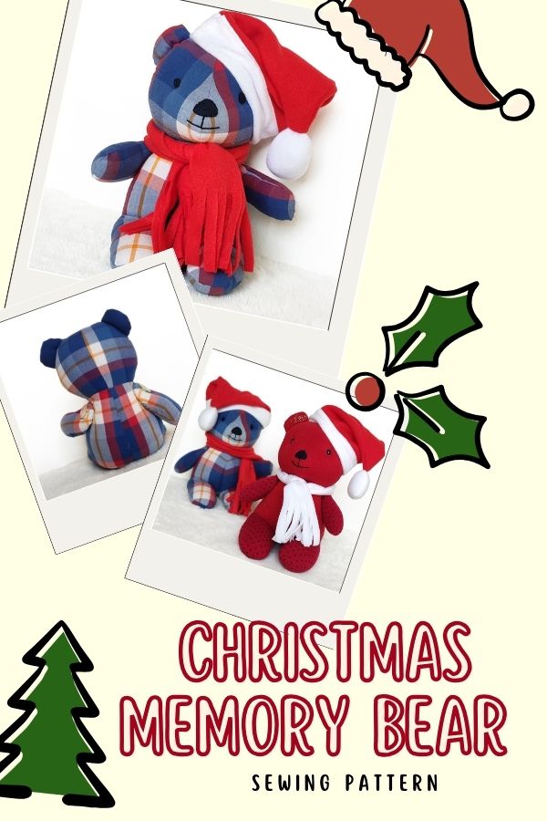 Christmas Memory Bear sewing pattern - Sew Modern Kids