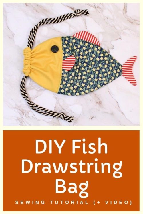 DIY Fish Drawstring Bag sewing tutorial (+ video) - Sew Modern Kids