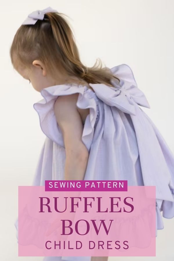 Ruffles Bow Child Dress Sewing Pattern - Sew Modern Kids