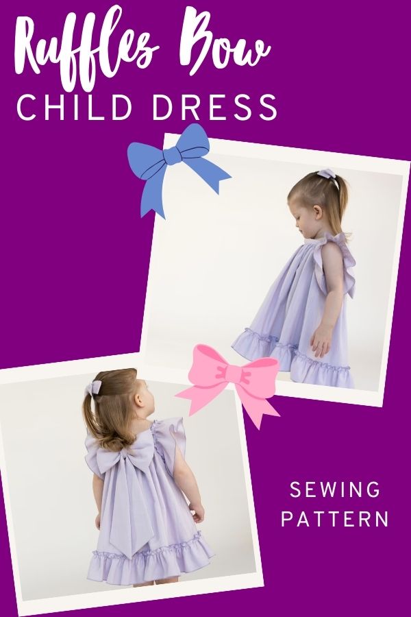 Ruffles Bow Child Dress Sewing Pattern - Sew Modern Kids
