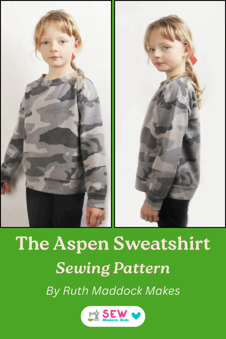 The Aspen Sweatshirt Sewing Pattern by Ruth Maddock Makes - Sew Modern Kids